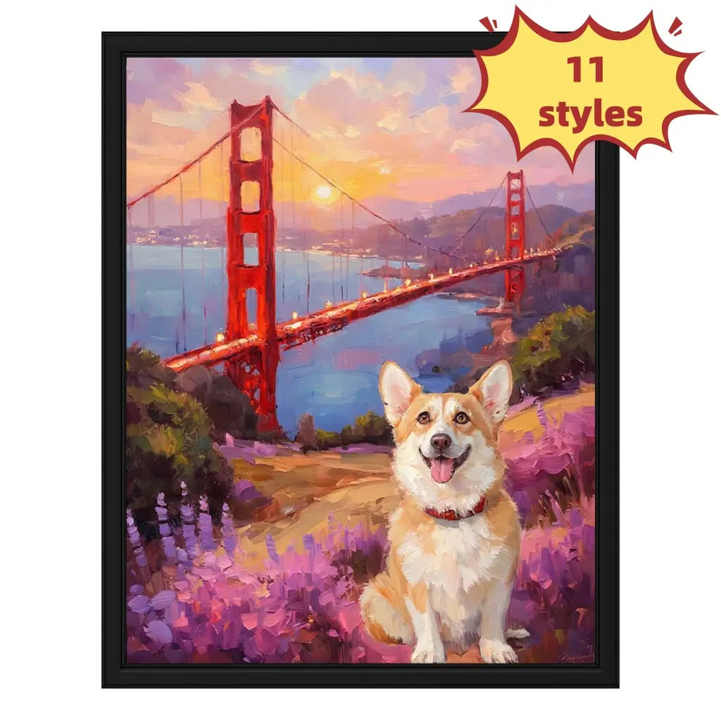 Dog Landmark Portrait | Unique Travel Art Gift – TailPrints